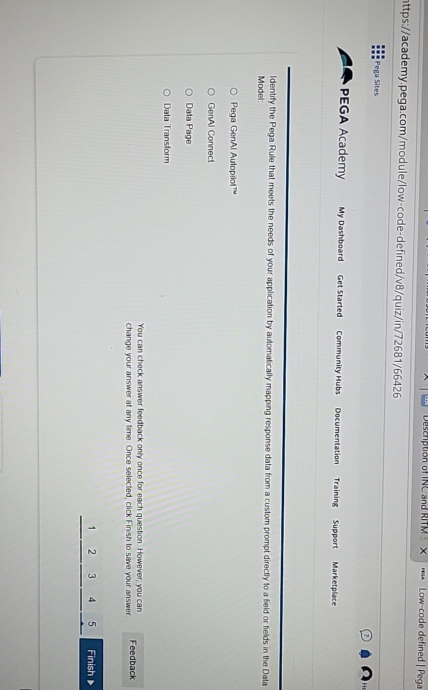 Identify the Pega Rule that meets the needs | StudyX