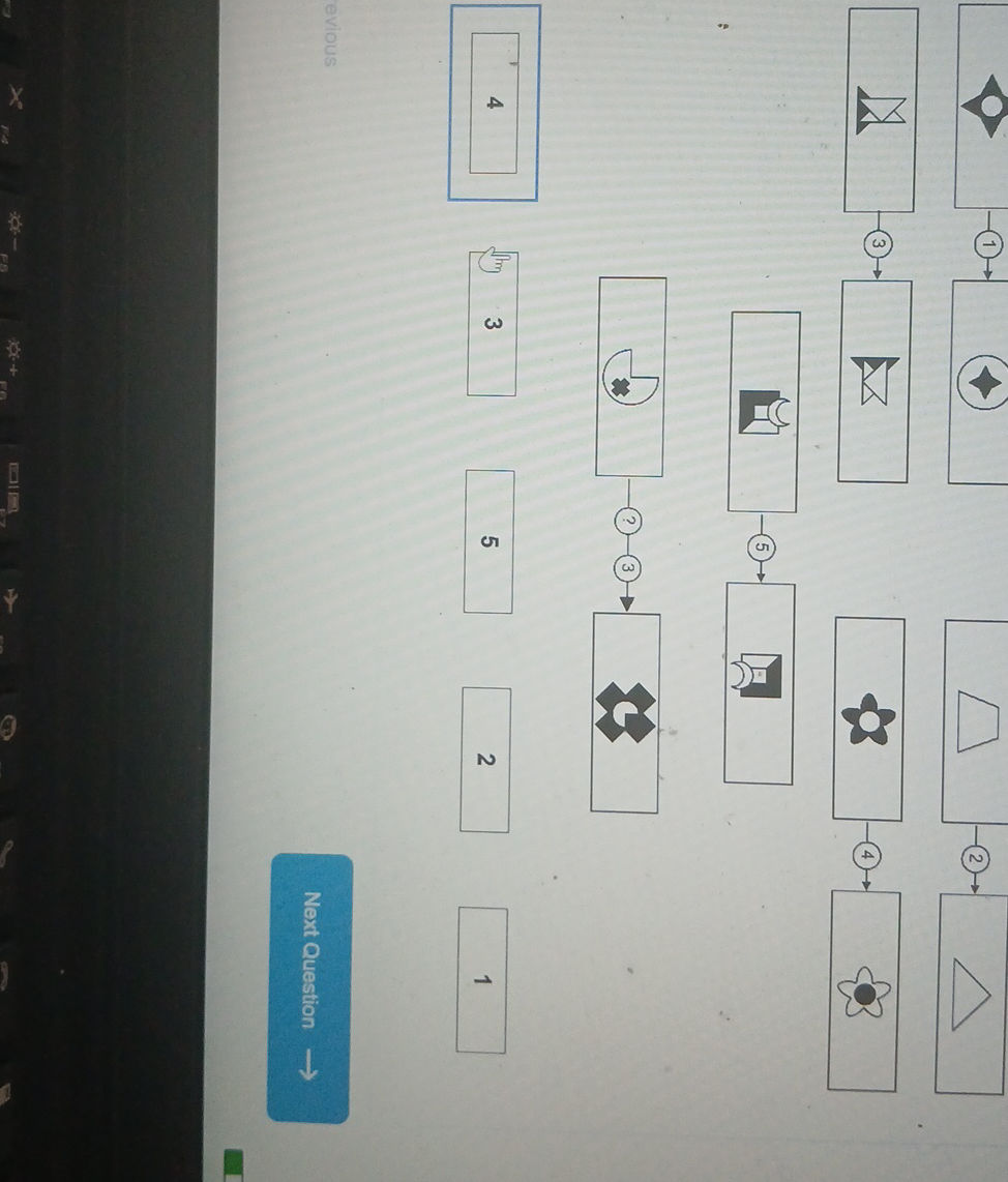 The image presents a sequence of shapes and | StudyX
