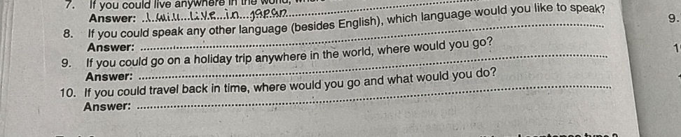 7. If you could live anywhere in the world, | StudyX