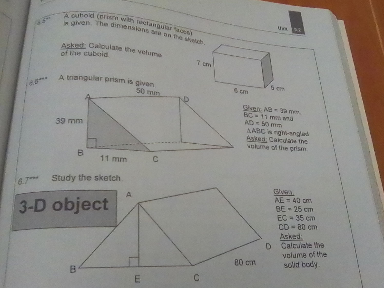6. 5 A cuboid (prism with rectangular | StudyX