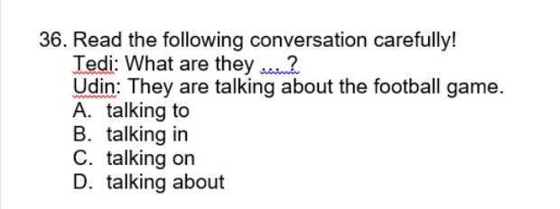 36. Read the following conversation | StudyX