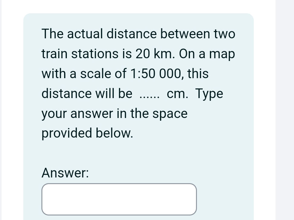 The actual distance between two train | StudyX