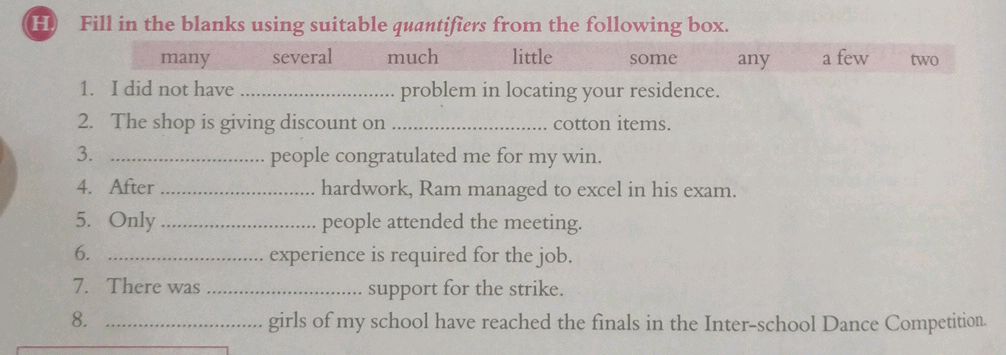 Fill in the blanks using suitable | StudyX