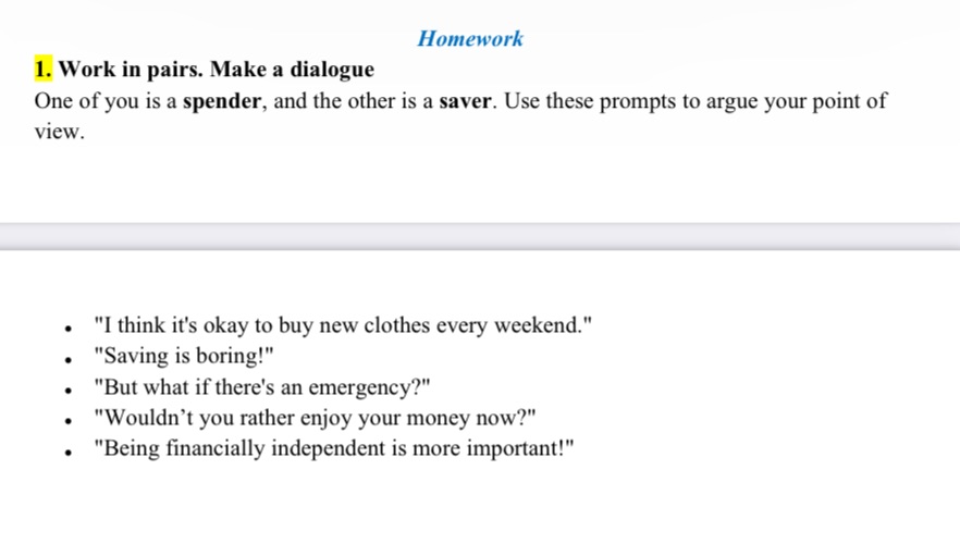 1. Work in pairs. Make a dialogue One of you | StudyX