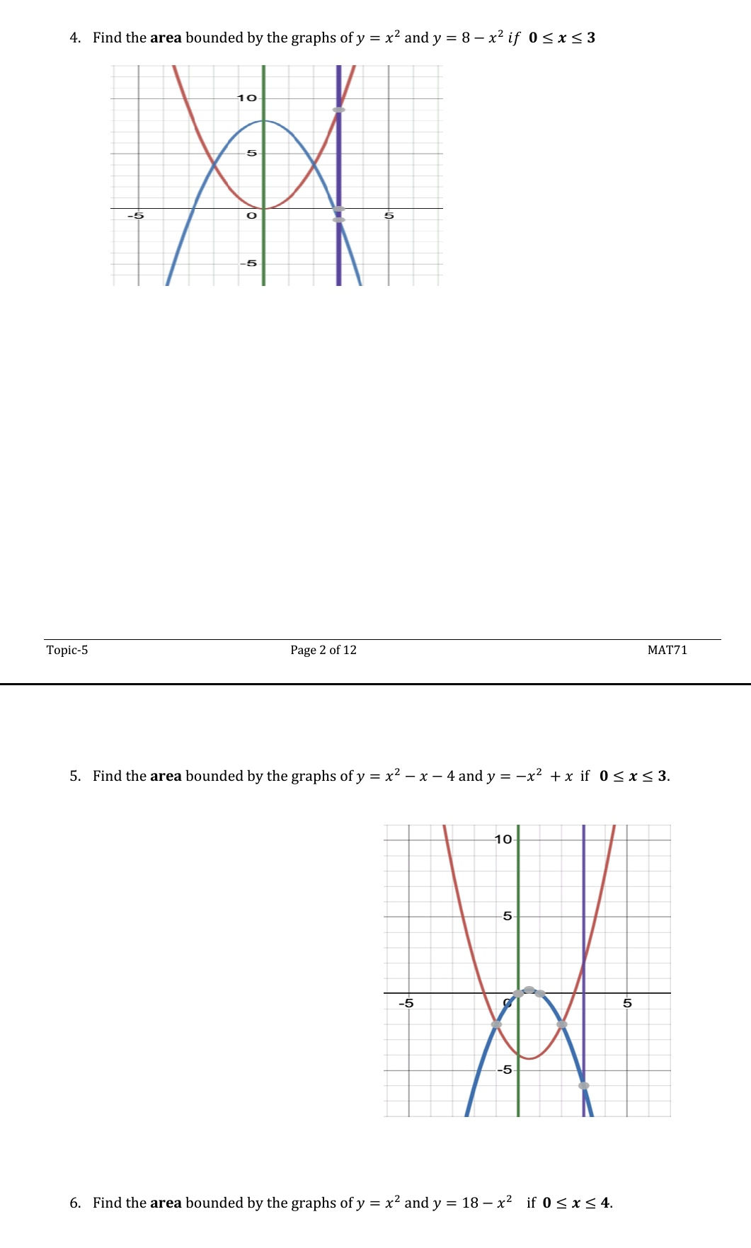 4. Find the area bounded by the graphs of $y | StudyX