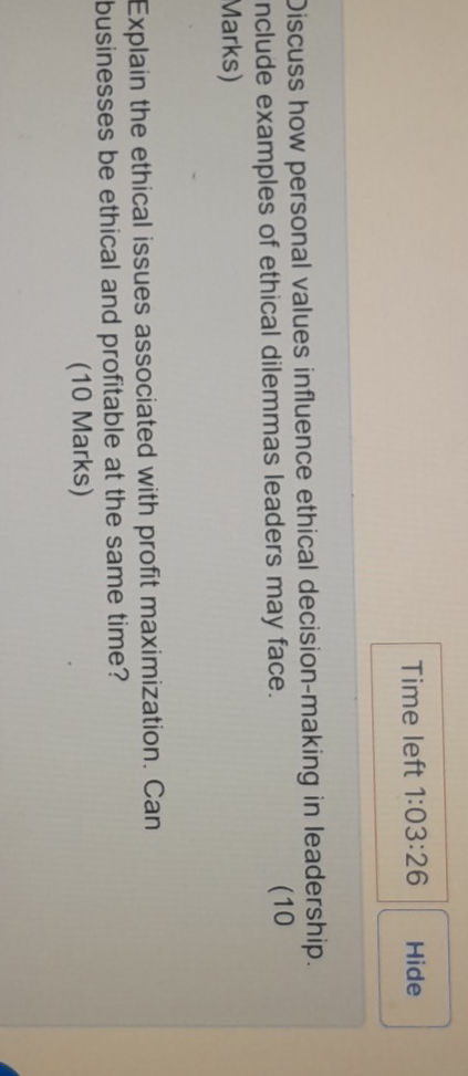 Discuss how personal values influence | StudyX