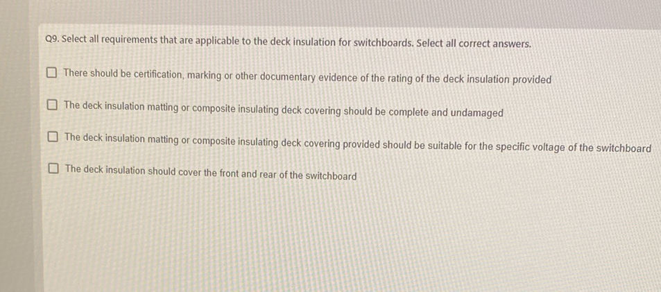 Q9. Select all requirements that are | StudyX
