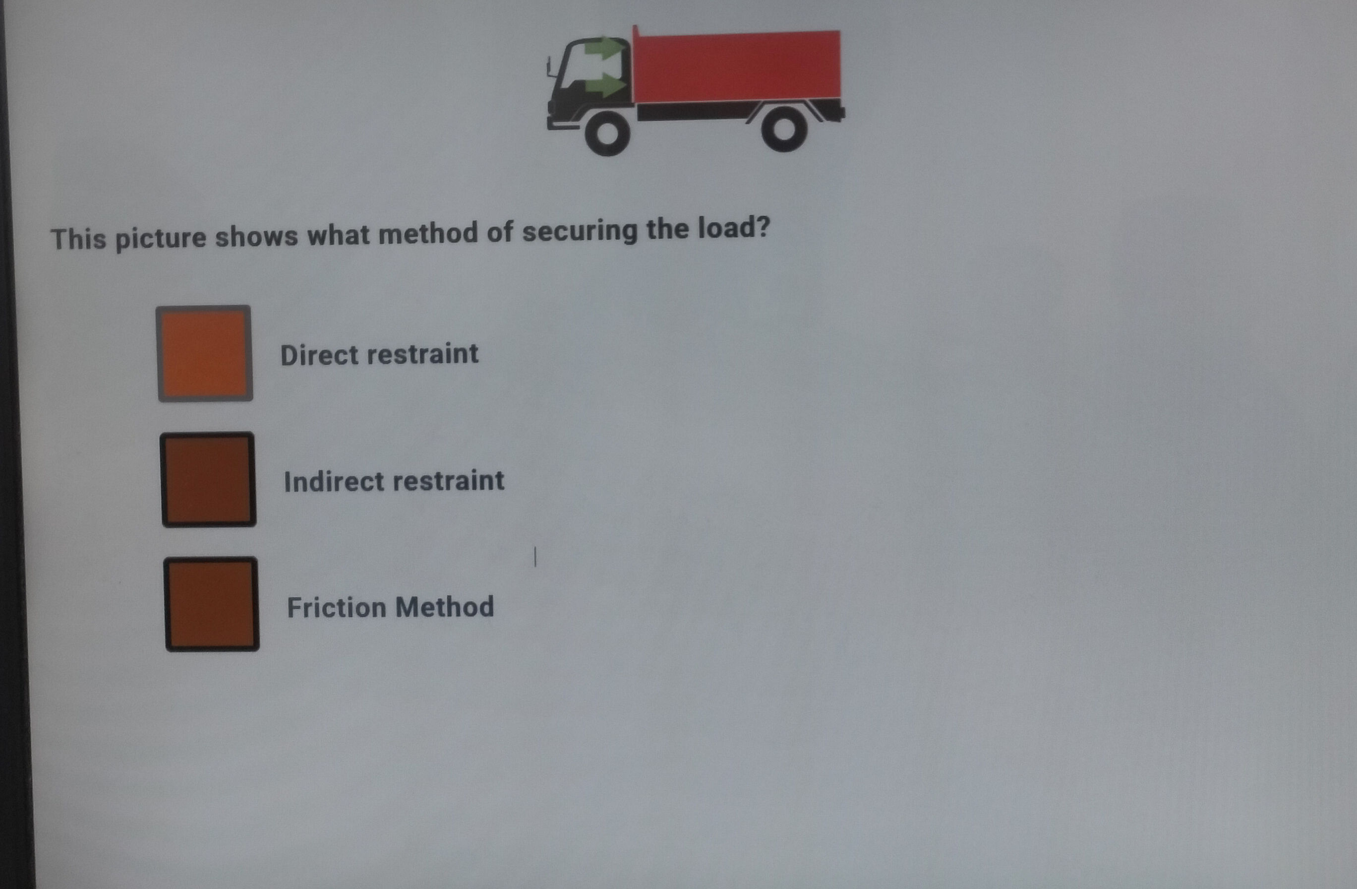 This picture shows what method of securing | StudyX