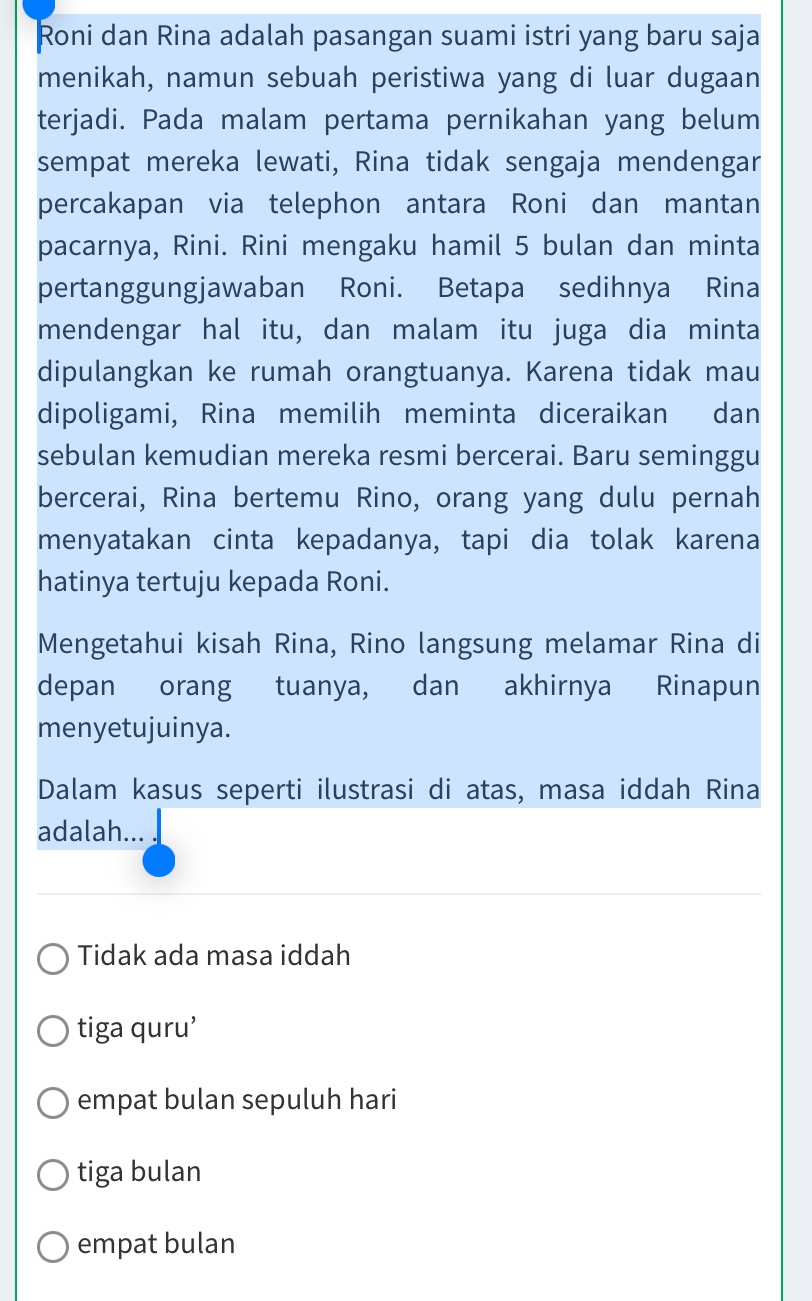Roni dan Rina adalah pasangan suami istri | StudyX