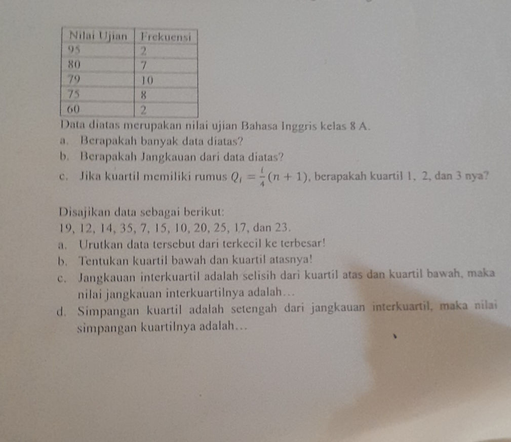 Nilai Ujian | Frekuensi | |---|---| | | StudyX