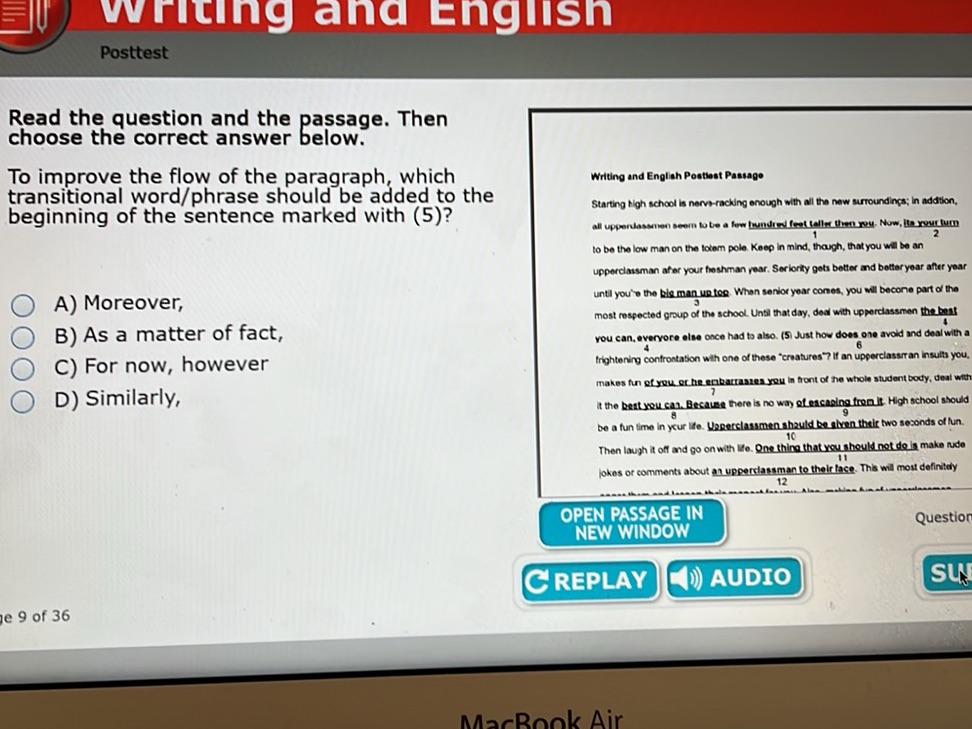 Read the question and the passage. Then | StudyX