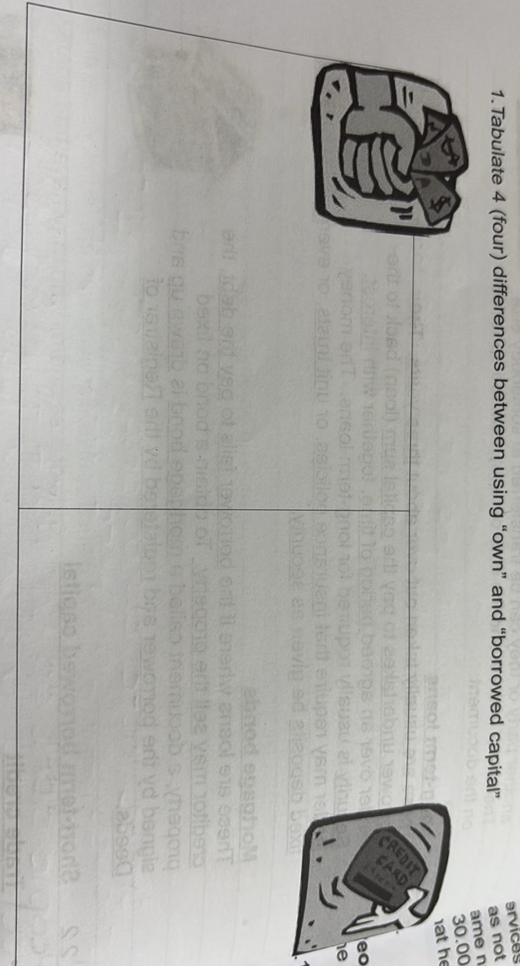 1. Tabulate 4 (four) differences between | StudyX