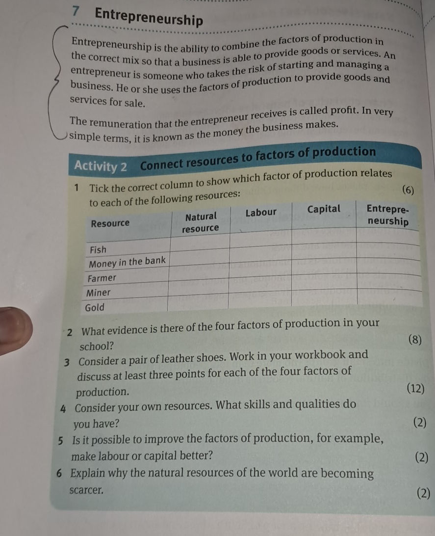 1 Tick the correct column to show which | StudyX