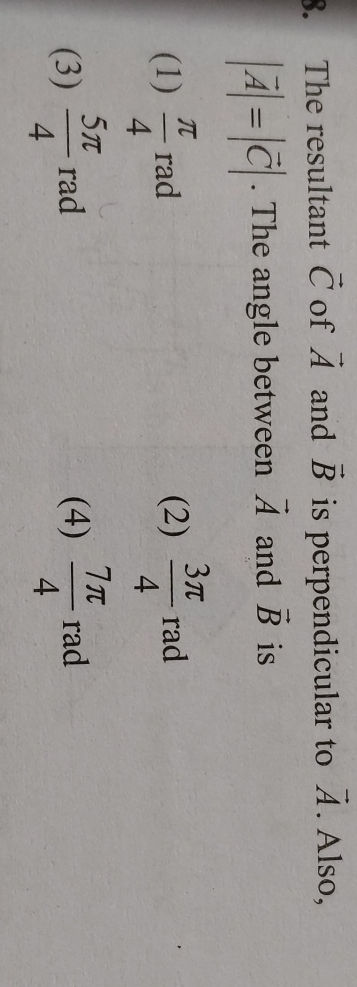 The resultant C of ${A}$ and ${B}$ is | StudyX