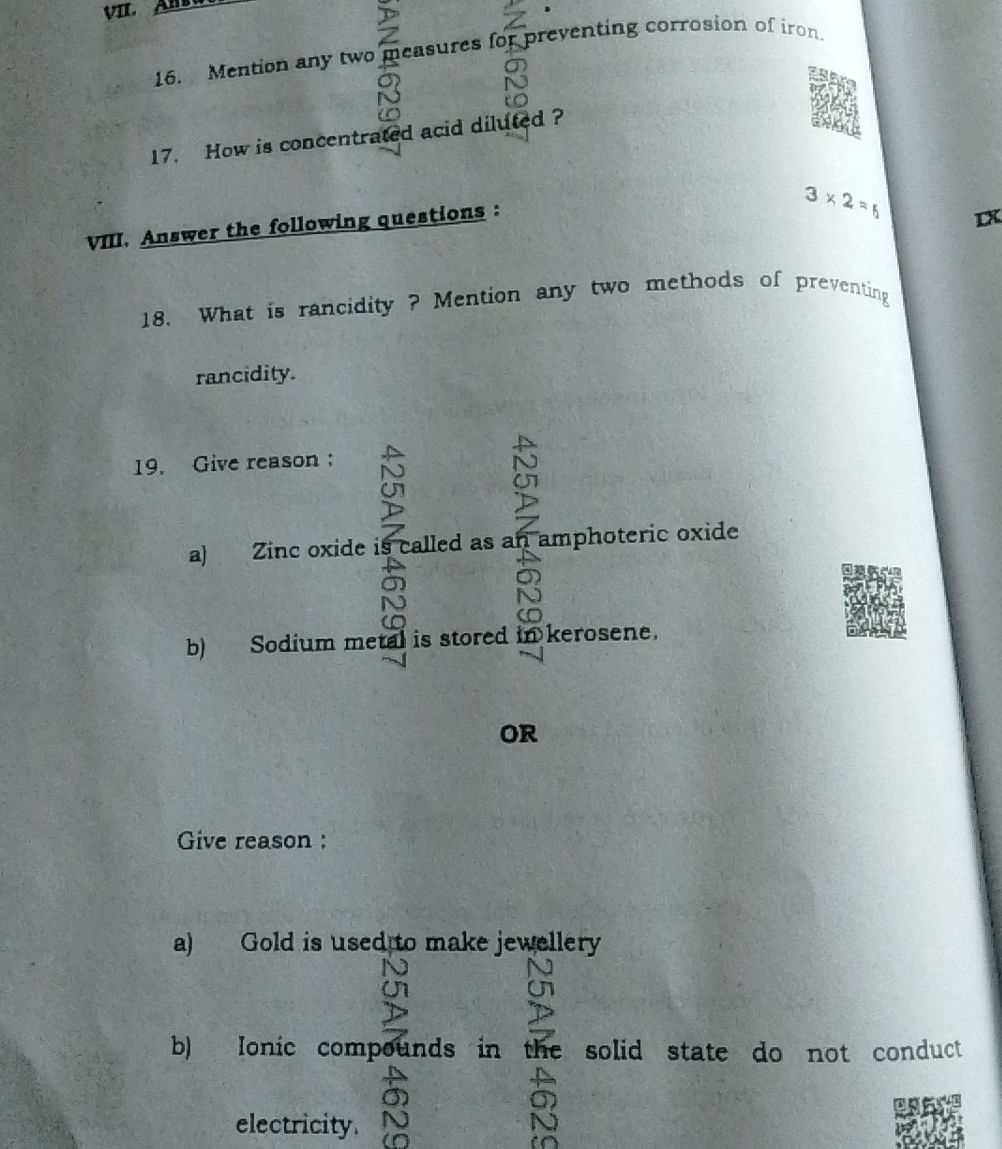 18. What is rancidity ? Mention any two | StudyX