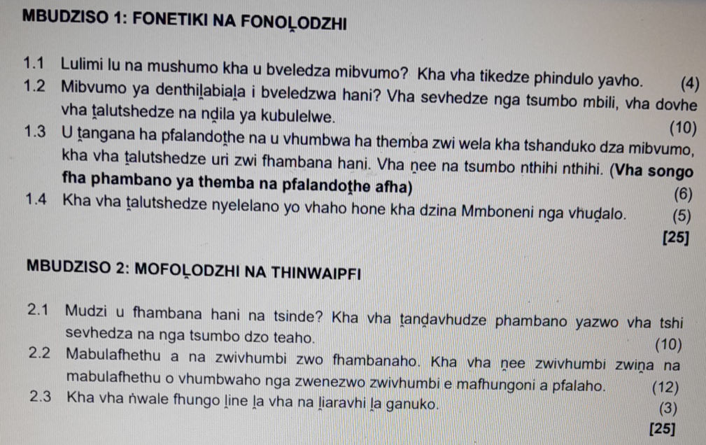 MBUDZISO 1: FONETIKI NA FONOLODZHI 1.1 | StudyX