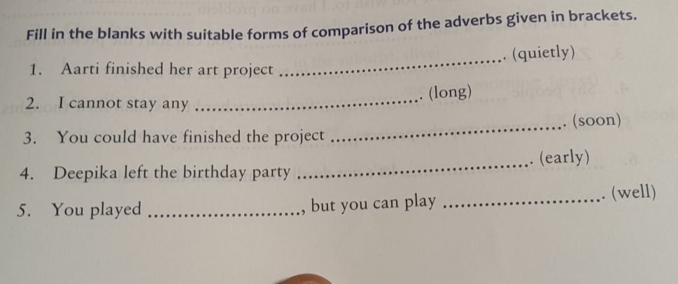 Fill in the blanks with suitable forms of | StudyX