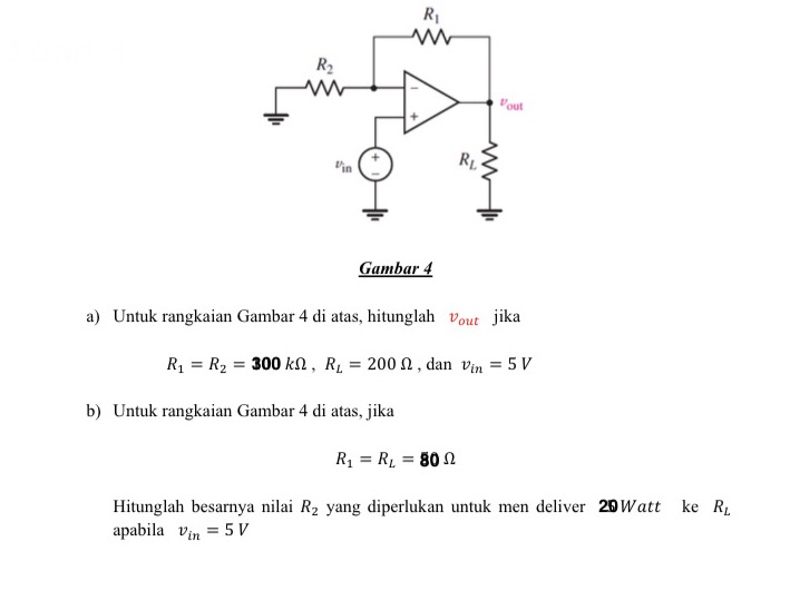 a) Untuk rangkaian Gambar 4 di atas, | StudyX