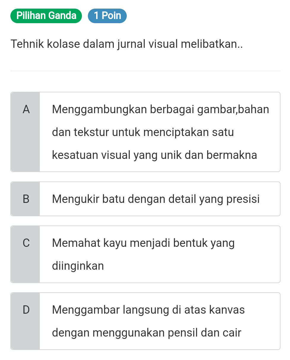 Tehnik kolase dalam jurnal visual | StudyX