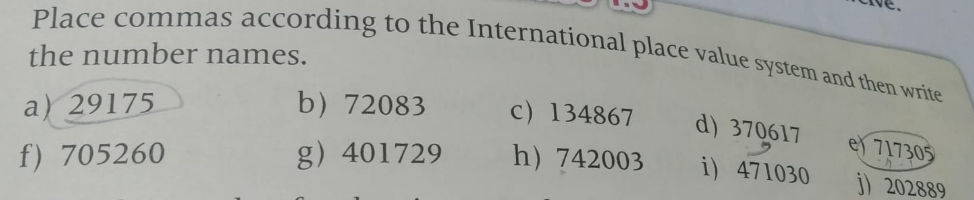 Place commas according to the International | StudyX