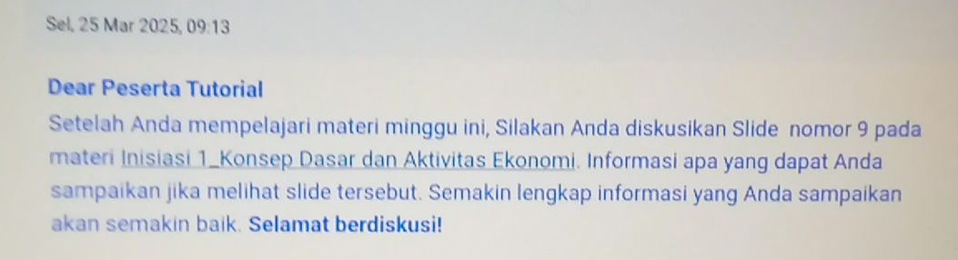 Dear Peserta Tutorial Setelah Anda | StudyX