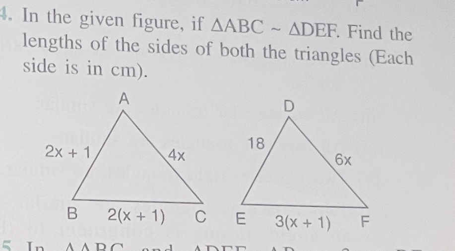 In the given figure, if $ ABC DEF$. | StudyX