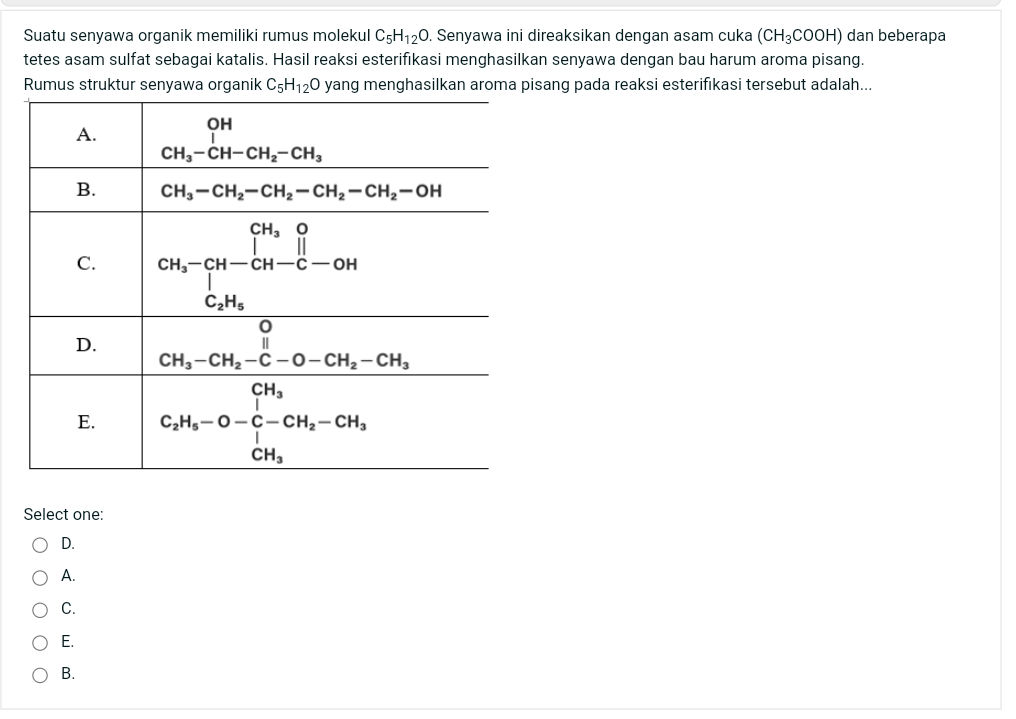 Suatu senyawa organik memiliki rumus molekul | StudyX