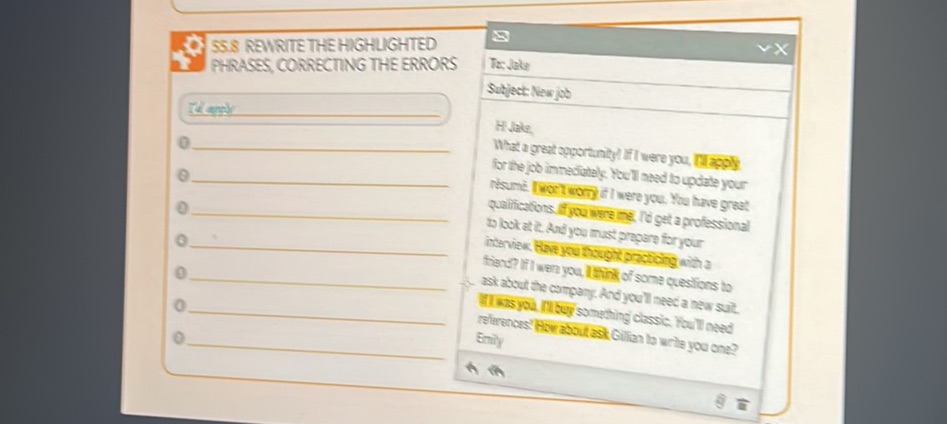 55.8 REWRITE THE HIGHLIGHTED PHRASES, | StudyX