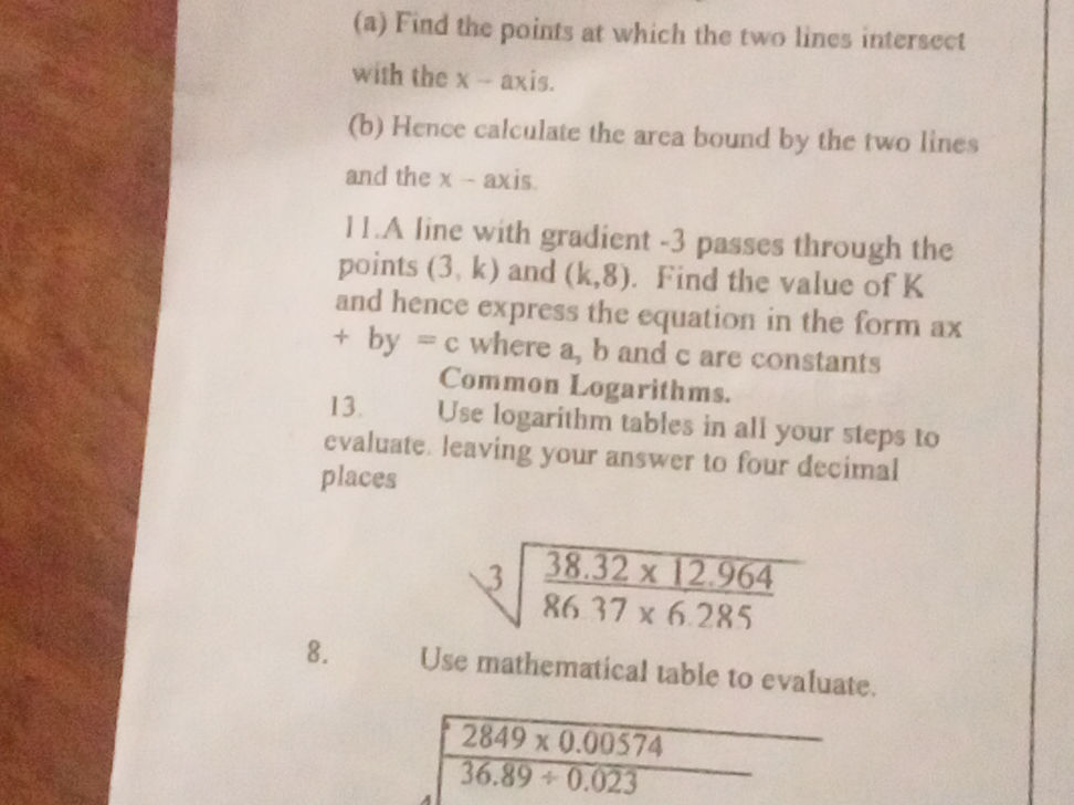 (a) Find the points at which the two lines | StudyX