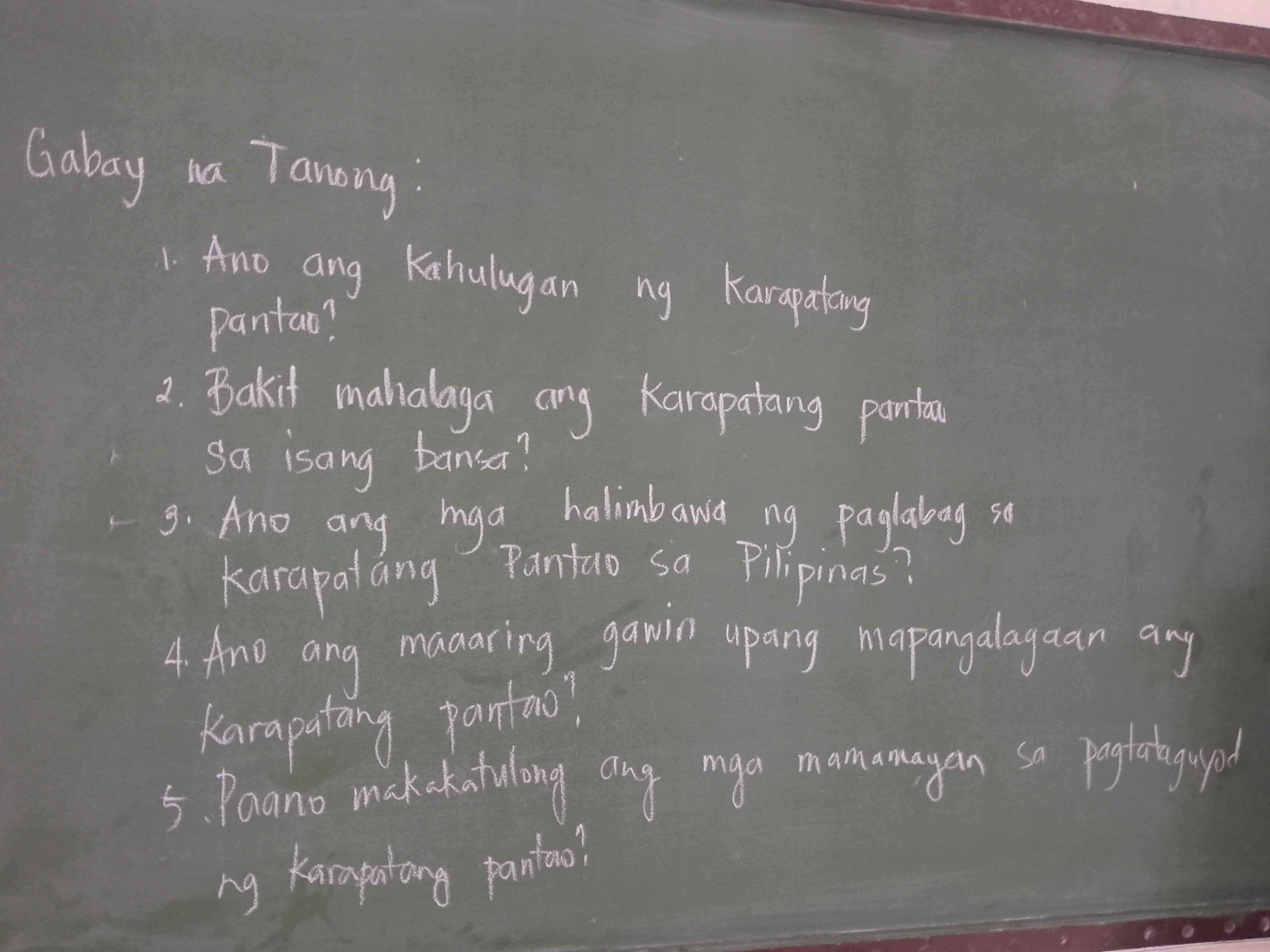 Gabay na Tanong: 1. Ano ang kahulugan ng | StudyX