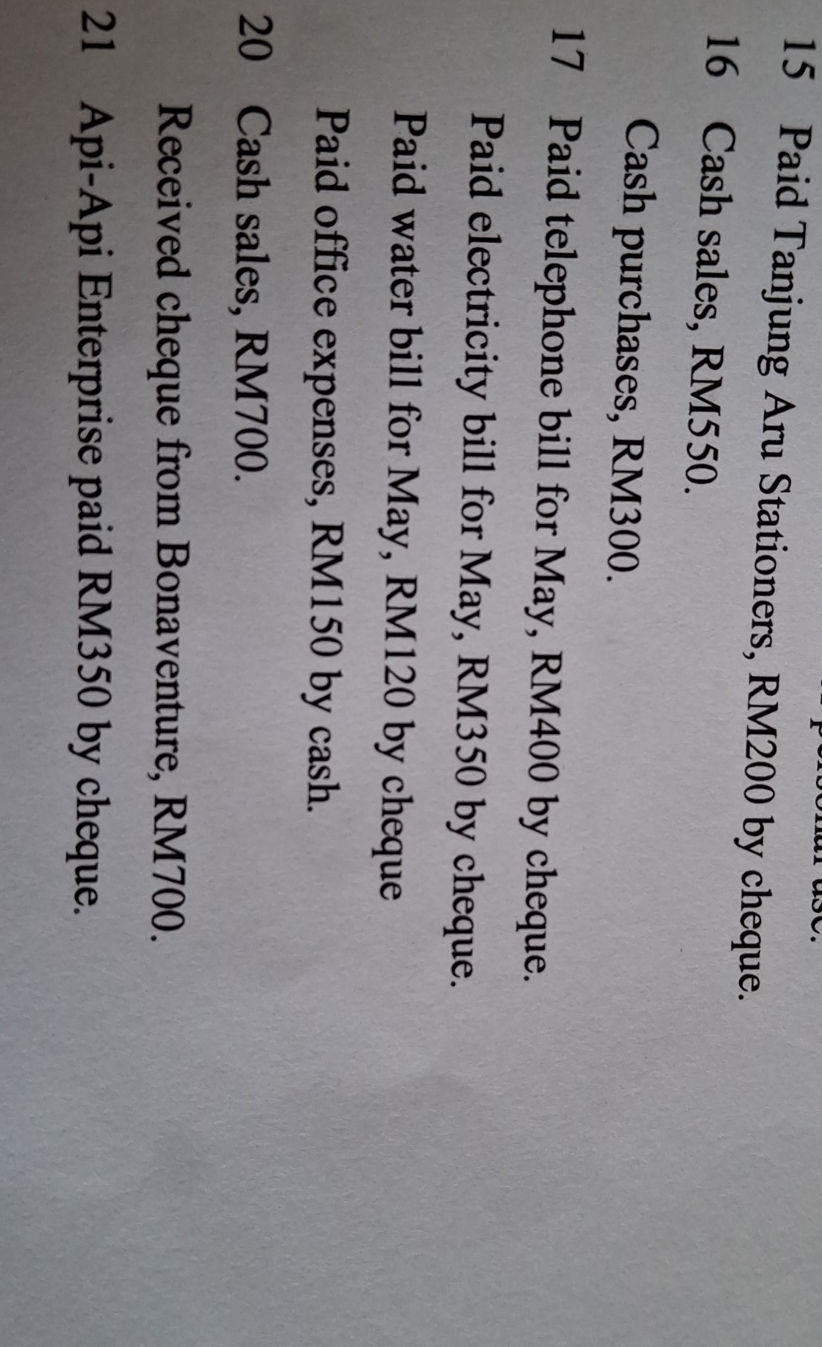 15 Paid Tanjung Aru Stationers, RM200 by | StudyX