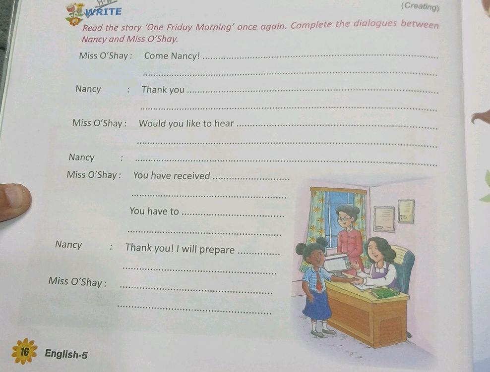 Read the story 'One Friday Morning' once | StudyX