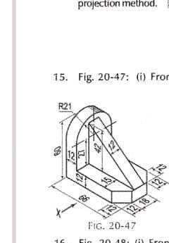 The image shows a 3D drawing with dimensions | StudyX