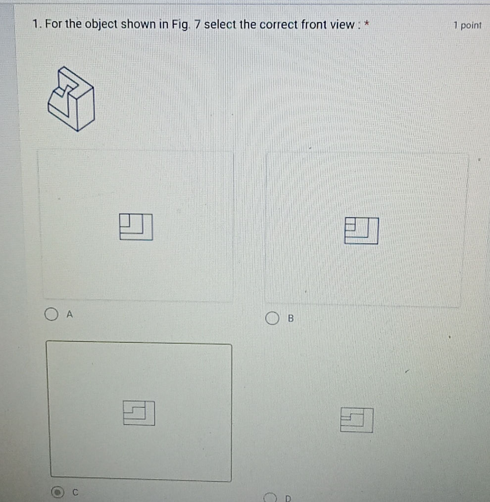 1. For the object shown in Fig. 7 select the | StudyX