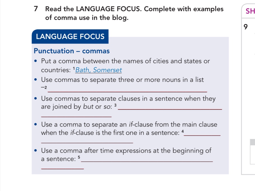 7 Read the LANGUAGE FOCUS. Complete with | StudyX