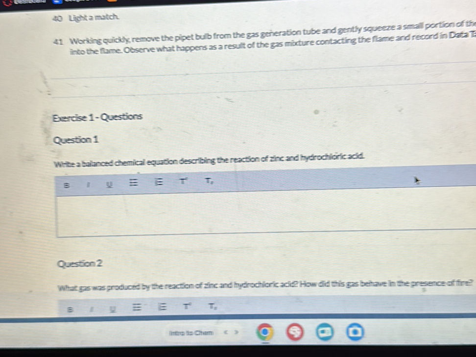 Question 1 Write a balanced chemical | StudyX