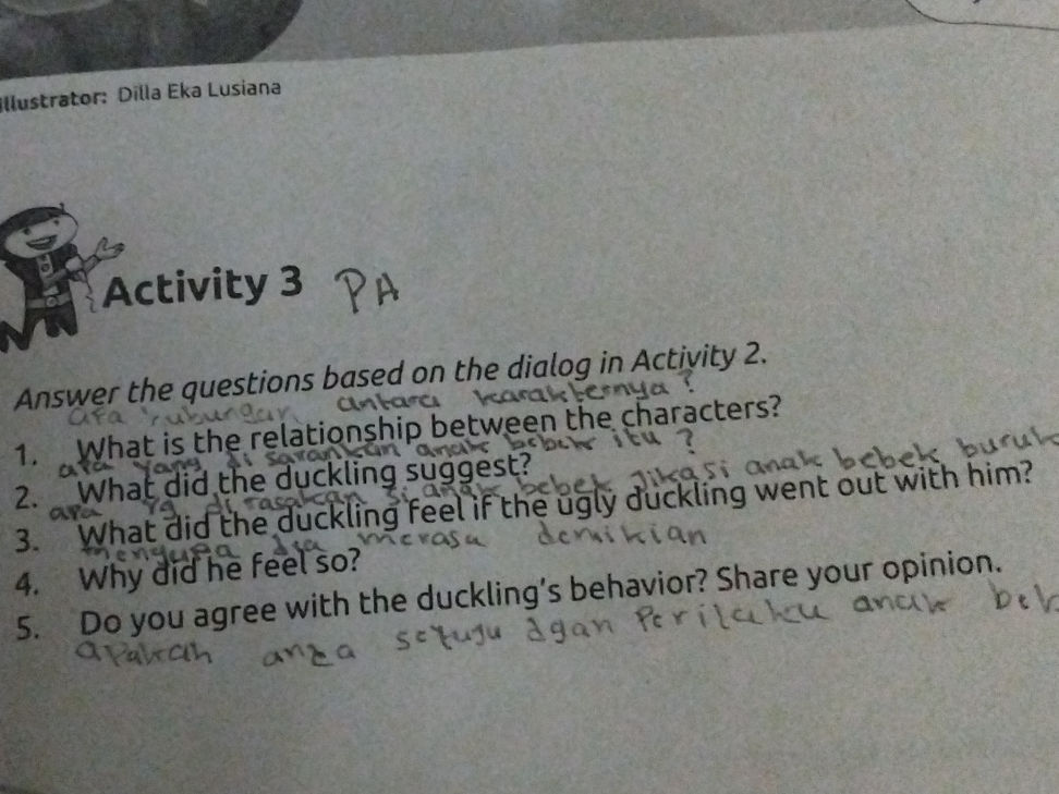 Answer the questions based on the dialog in | StudyX