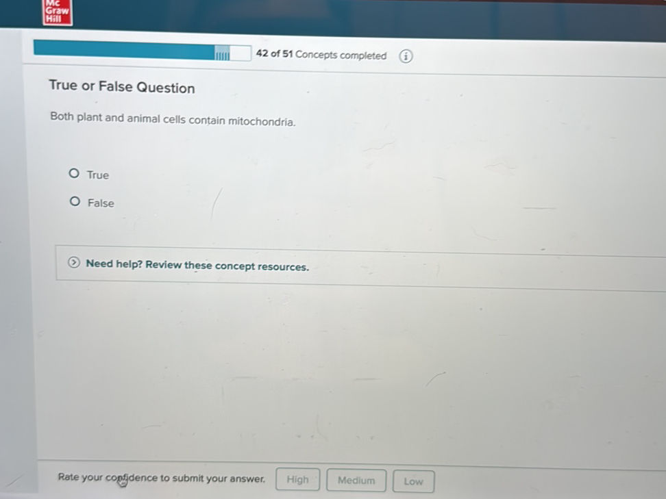 True or False Question Both plant and | StudyX