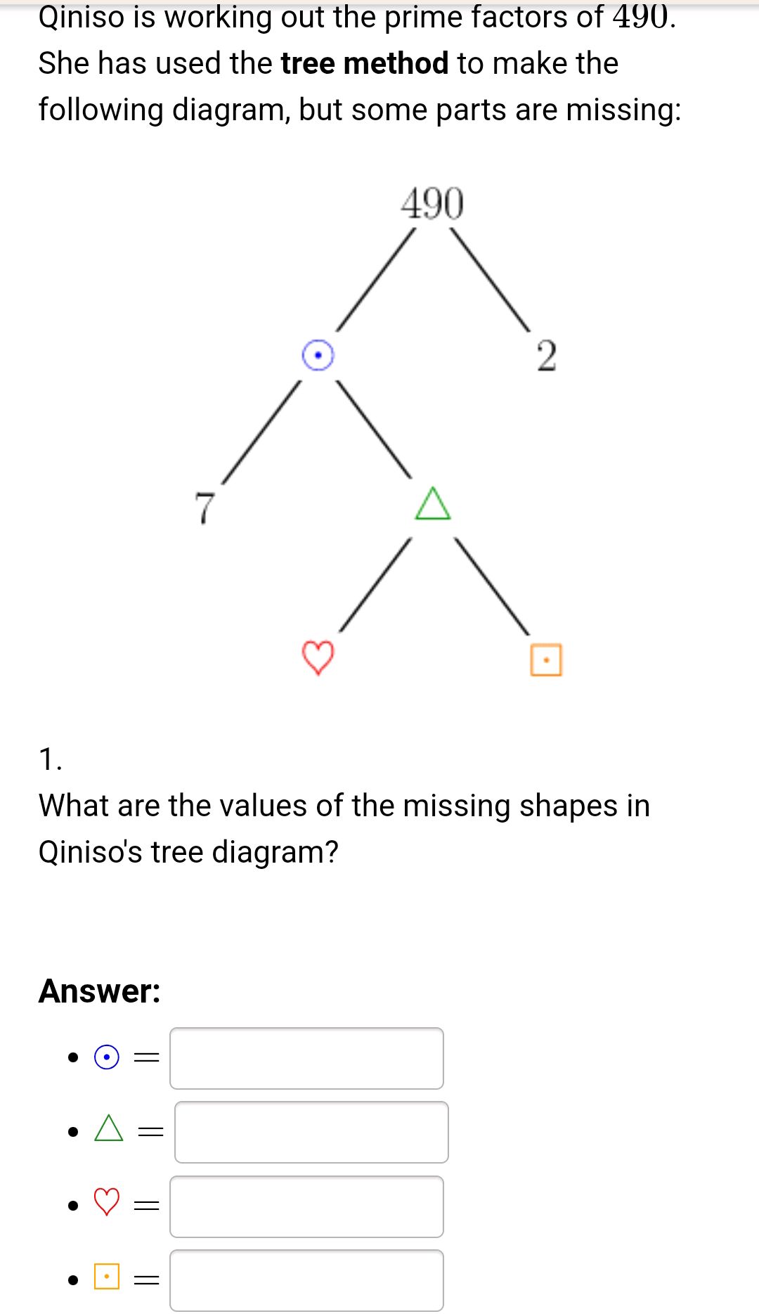 Qiniso is working out the prime factors of | StudyX