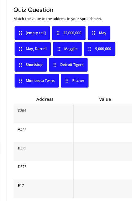 Match the value to the address in your | StudyX