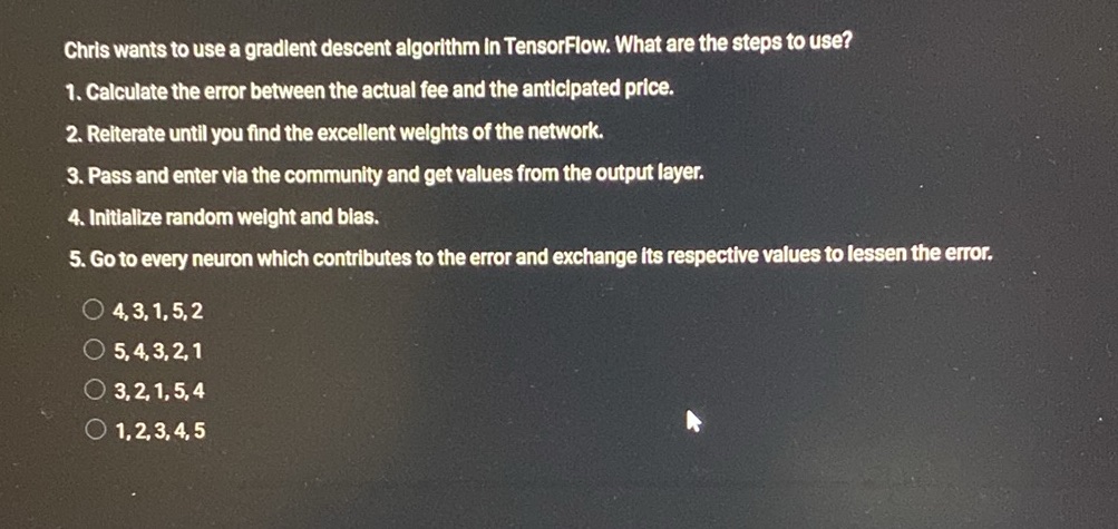 Chris wants to use a gradient descent | StudyX