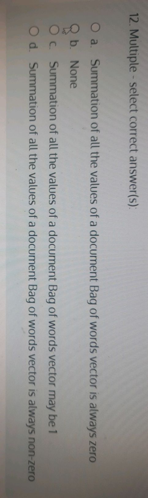 12. Multiple - select correct answer(s): O | StudyX