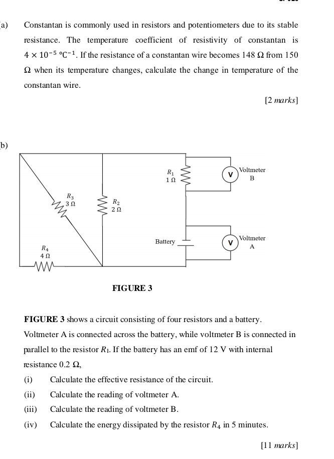(a) Constantan is commonly used in resistors | StudyX