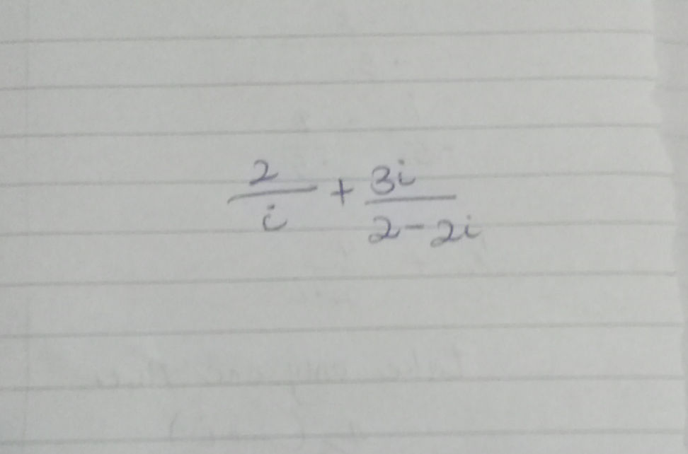 Simplify complex number expression: 2/i + | StudyX