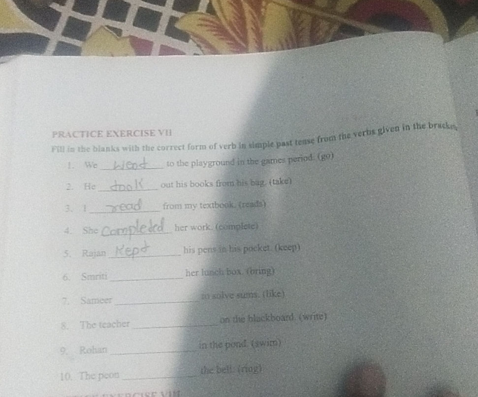 Fill in the blanks with the correct form of | StudyX