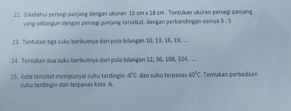 22. Diketahui persegi panjang dengan ukuran | StudyX
