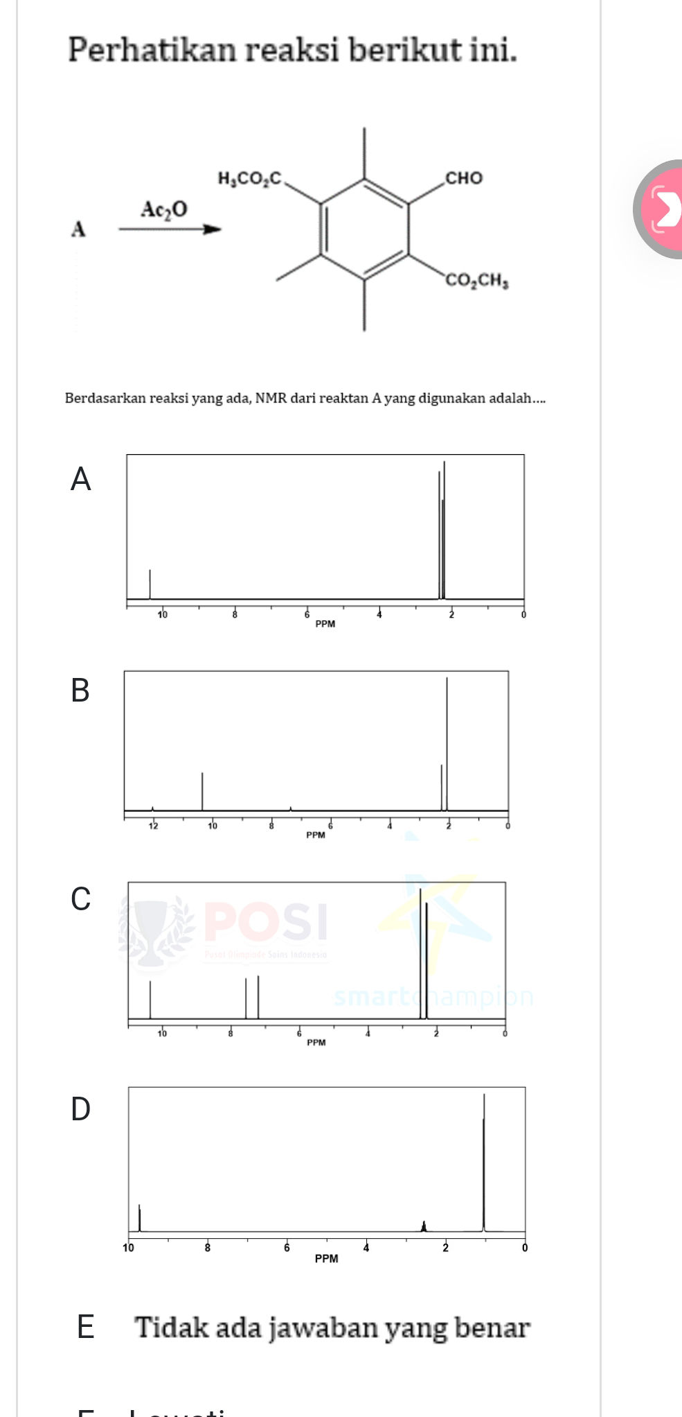 Perhatikan reaksi berikut ini. $A {Ac_2O}$ | StudyX