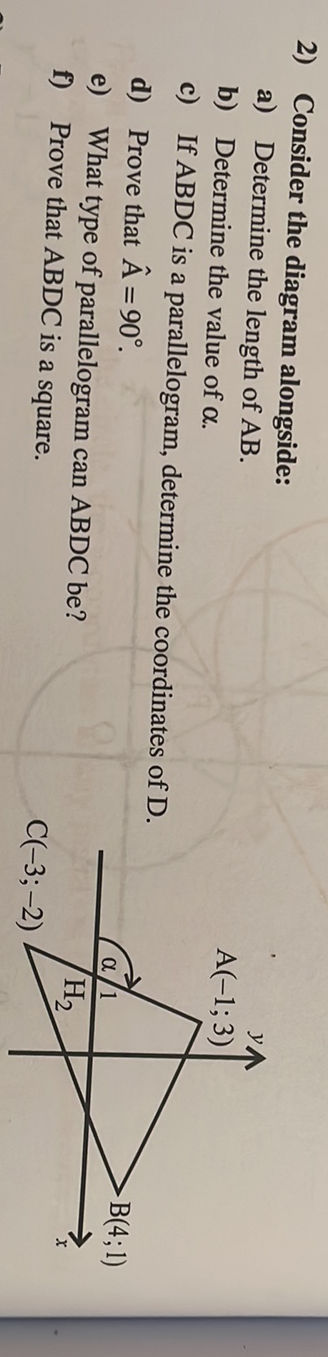 2) Consider the diagram alongside: a) | StudyX