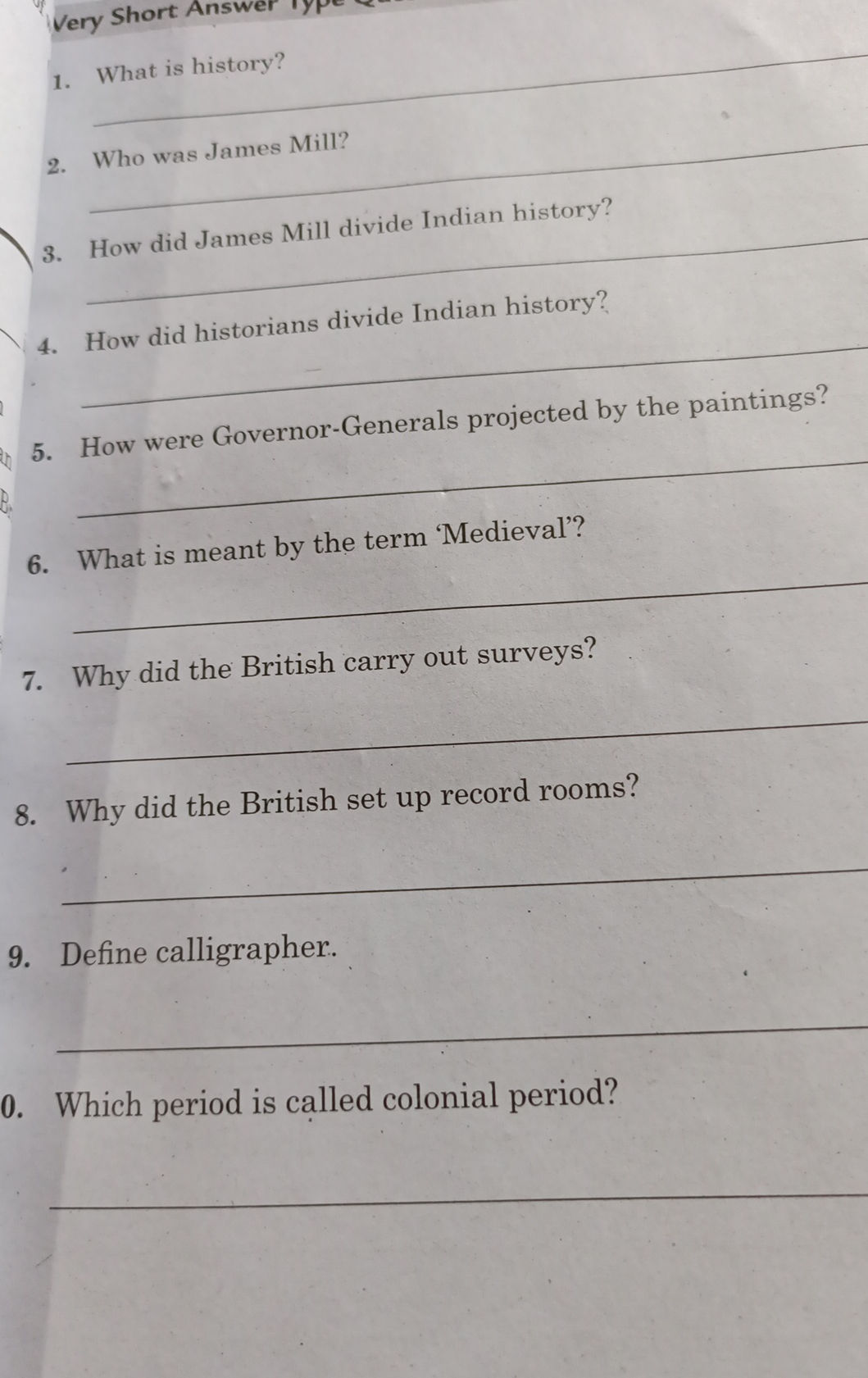 1. What is history? 2. Who was James Mill? | StudyX