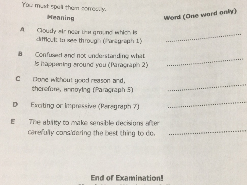 You must spell them correctly. Meaning A. | StudyX